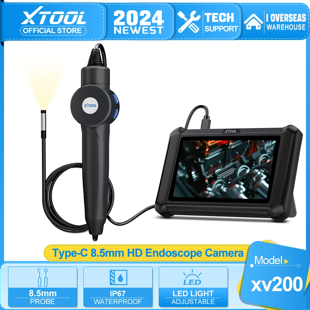 XTOOL-XV200-is-an-upgraded-of-XV100-8-5mm-HD-Endoscope-Camera-Micro-8 ...
