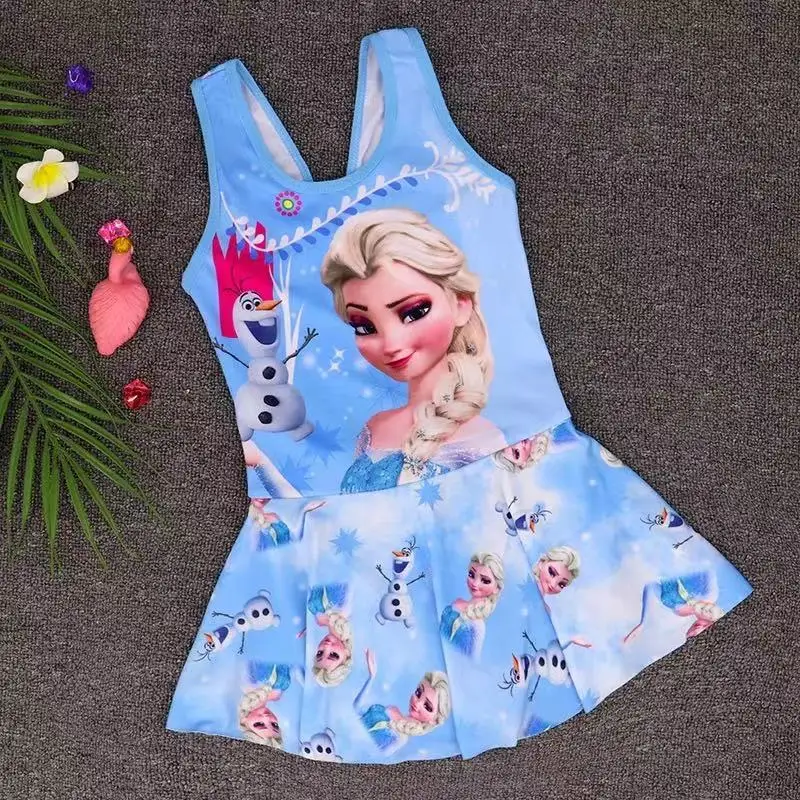 Baby-Girl-Swimsuit-One-Piece-Children-Swimwear-Princess-Frozen-Anna ...