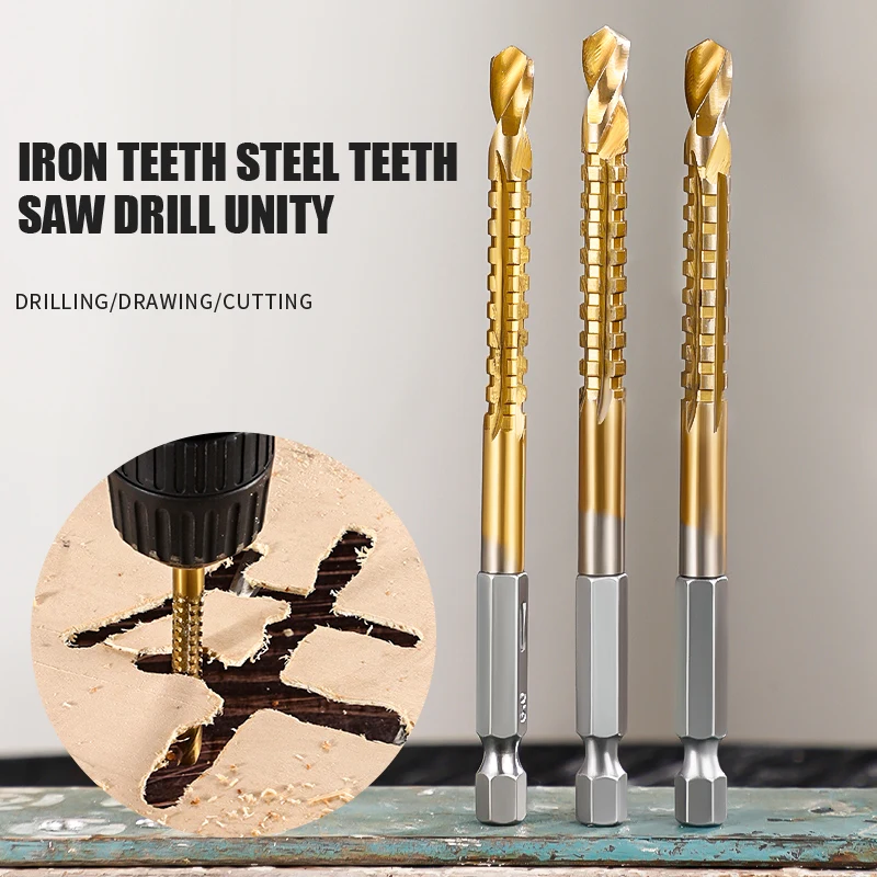 6pcs-Multifunction-Drill-Bits-for-Wood-Hex-Shank-Metal-Drill-Bit-Set ...