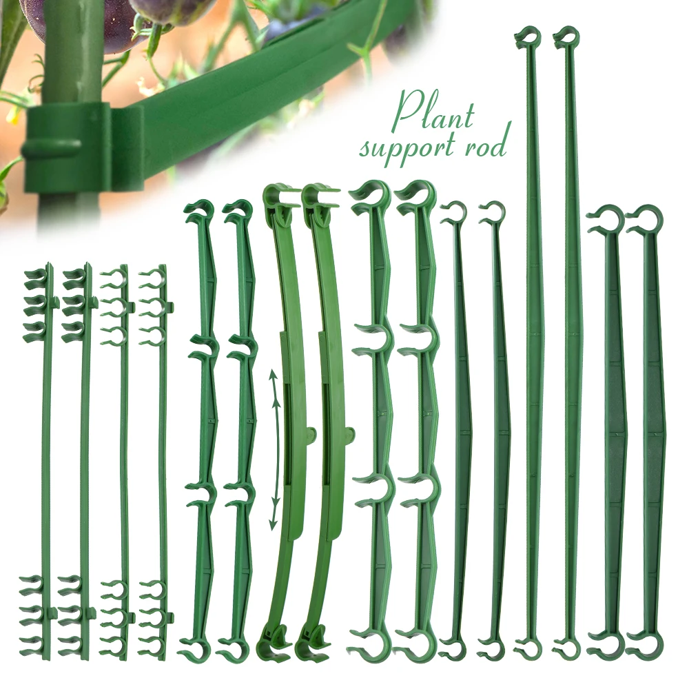 10PCS 8/11/16mm Adjustable Plastic Plant Stake Connection Rod Arm ...