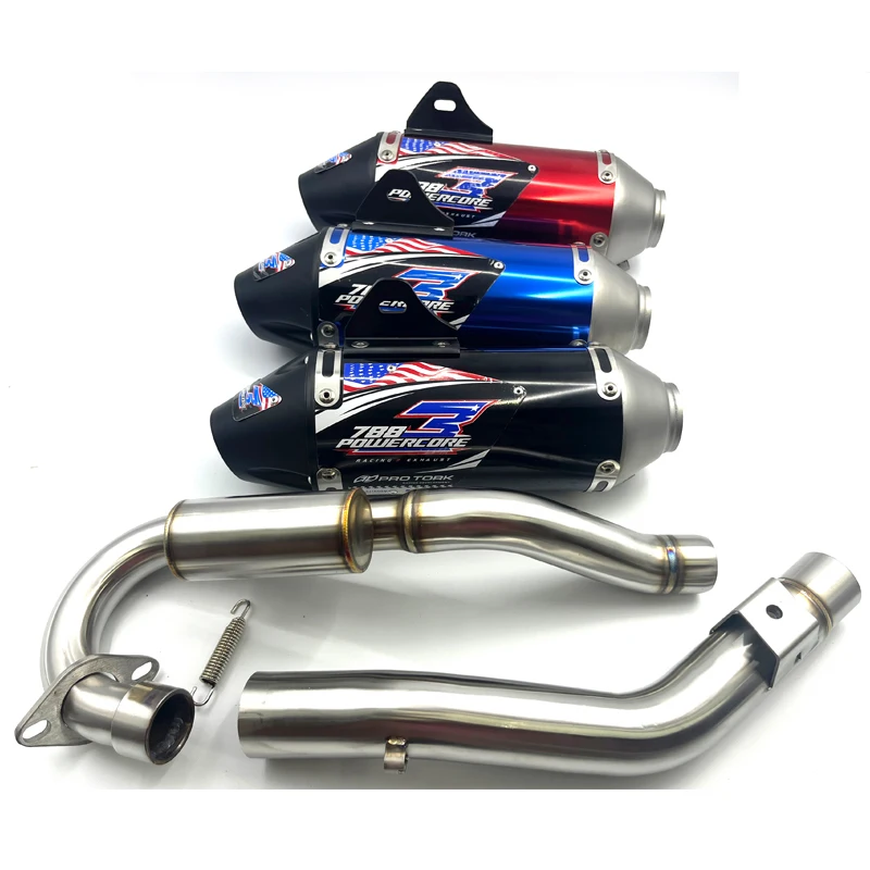 45mm-Off-road-Motorcycle-Exhaust-Muffler-with-Front-Link-Tube-For-Honda ...