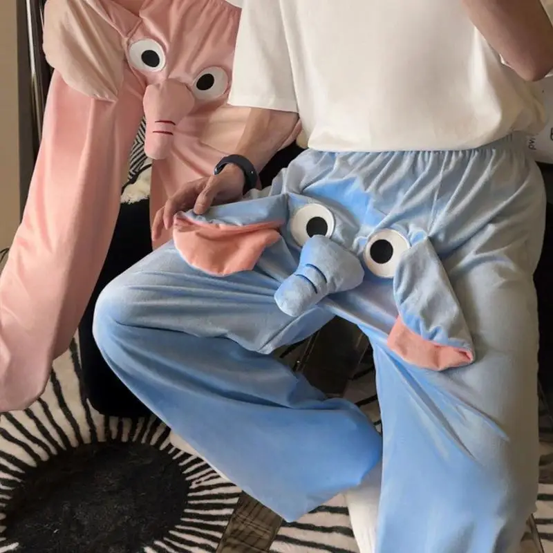 1Pcs-Autumn-Winter-Women-Sleep-Funny-Cute-Couple-Pajama-Pants-Elephant ...