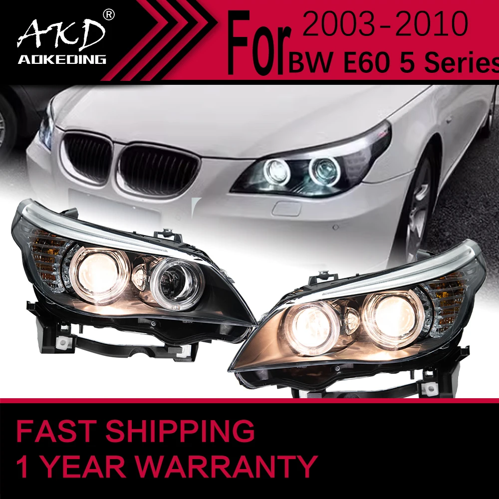 Car Lights for BMW E60 LED Headlight 2003-2010 520I 523I 530I Head Lamp ...