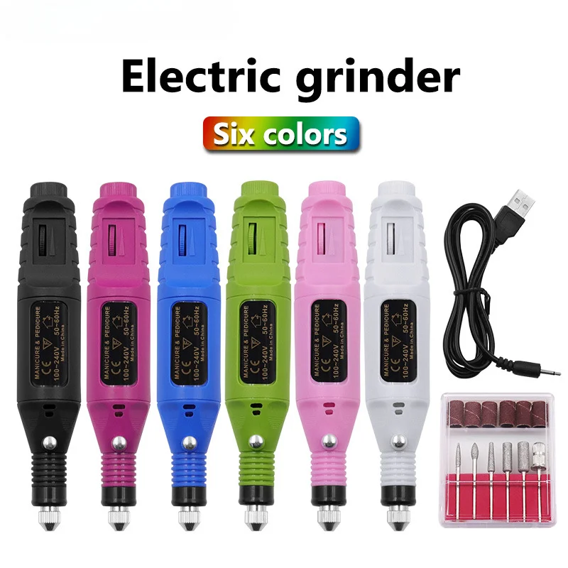 Portable-USB-Nail-Sander-Electric-Nail-Remover-Tool-Set-Exfoliating-and ...