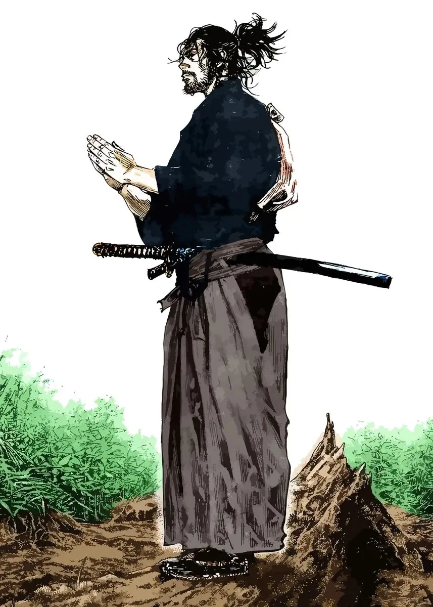 Póster de arte de guerrero Bushido Vagabond de Miyamoto Musashi, manga ...