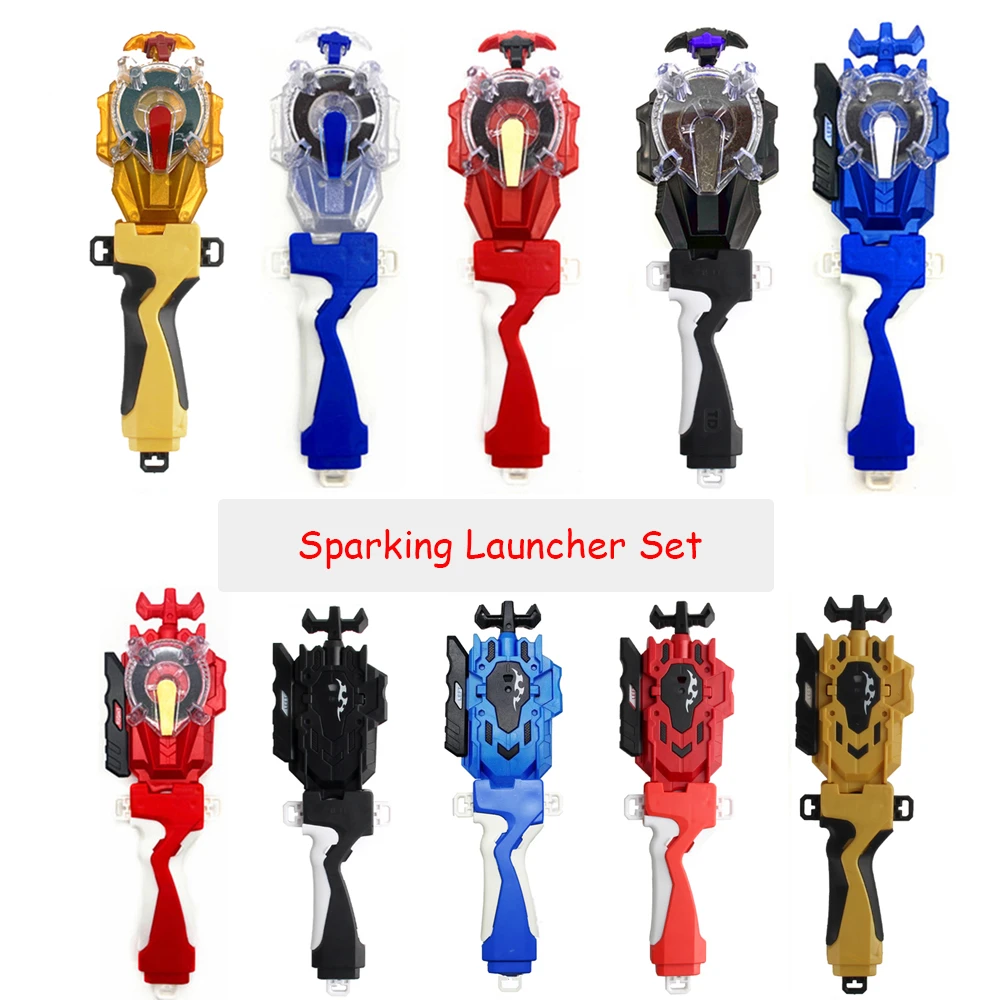 Beyblades Burst Sparking Grip Launcher Set Metal Fusion Toupie Gyro ...