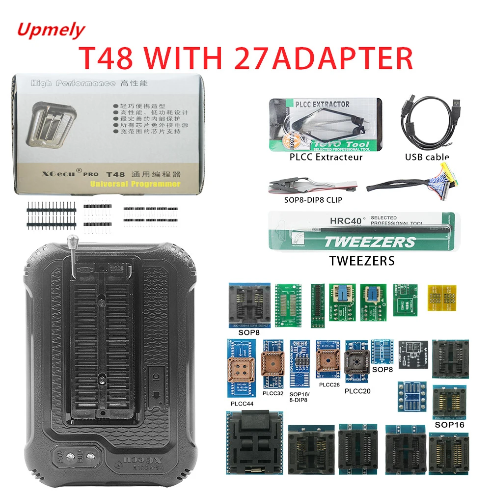 Original XGECU TL866II Plus Programmer Minipro NAND Flash AVR PIC Bios ...