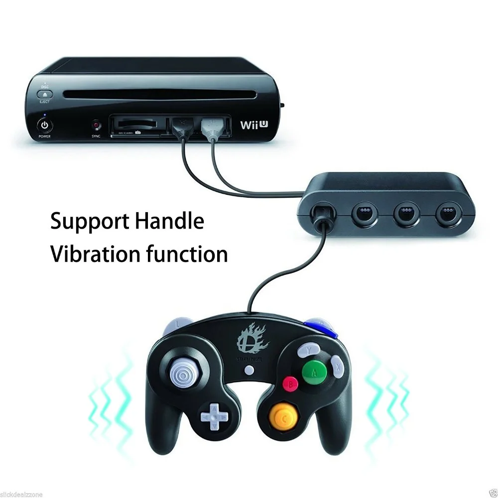 Convertisseur 4 Ports pour contrôleurs GameCube GC, adaptateur USB pour ...