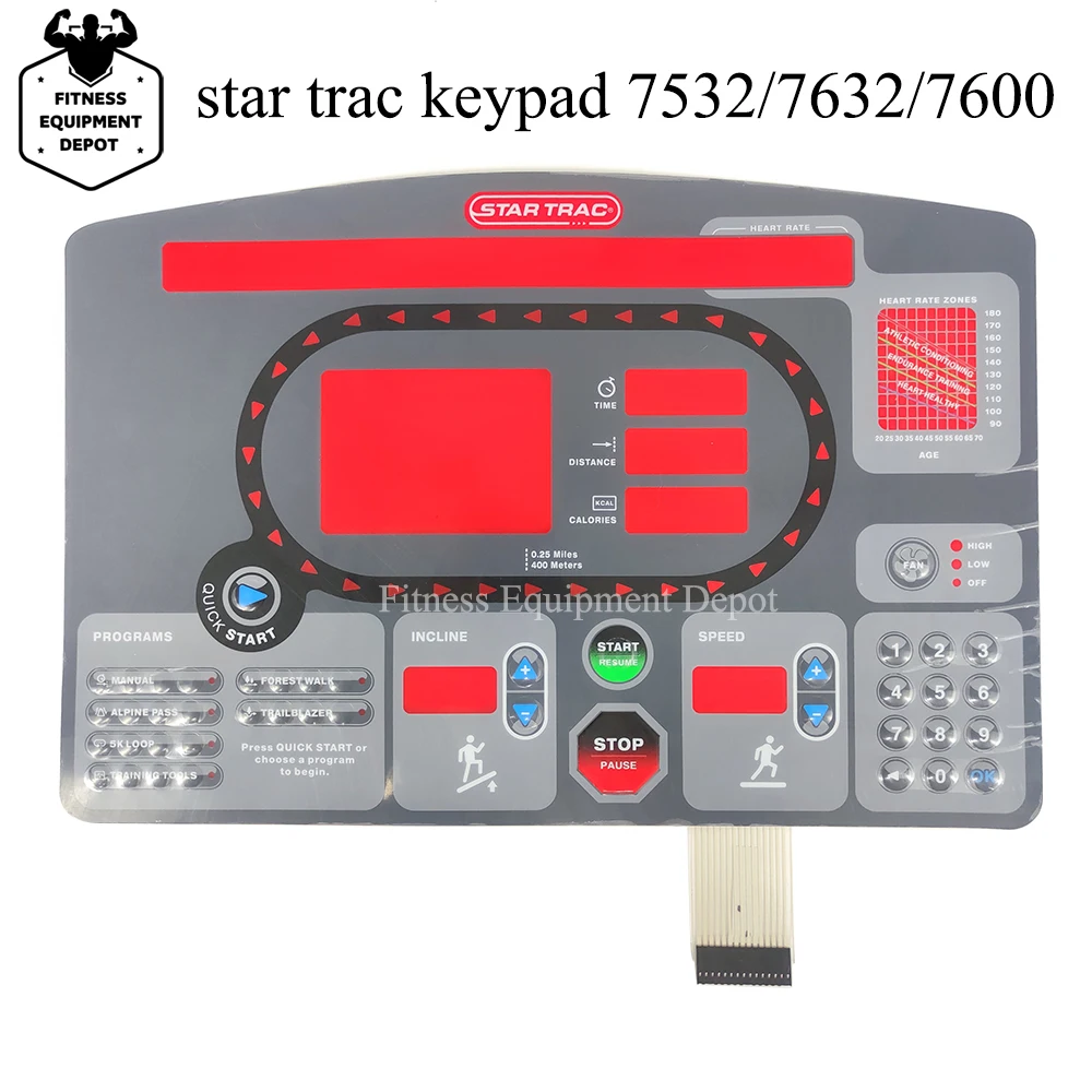 Keypad STAR TRAC 7532 7632 7600 Treadmill Button Panel Control Panel ...