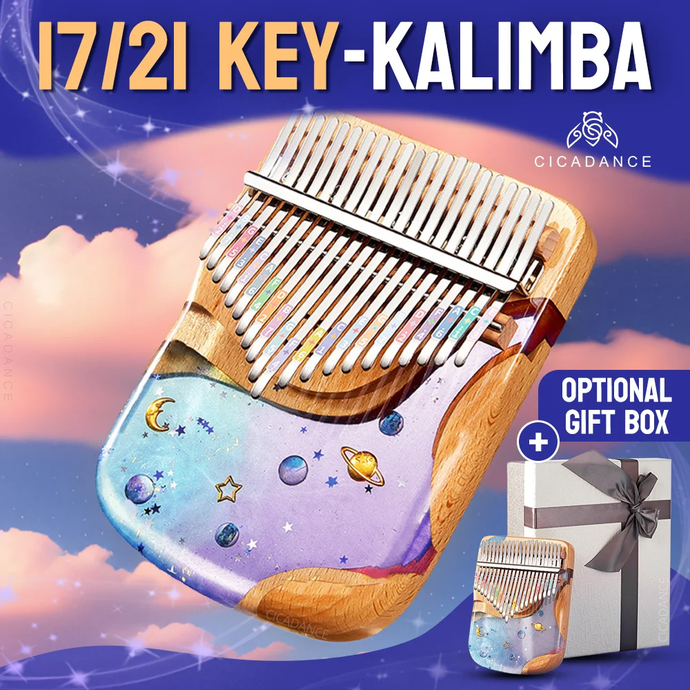Kalimba Polegar com Teclado de Resina Epóxi - Instrumento Musical ...