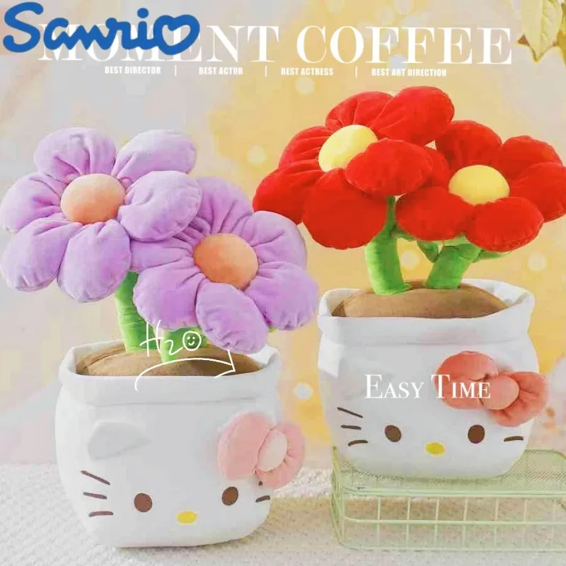 Sanrio-peluche-Kawaii-de-Hello-Kitty-adorno-de-plantas-en-maceta-mu-eco ...