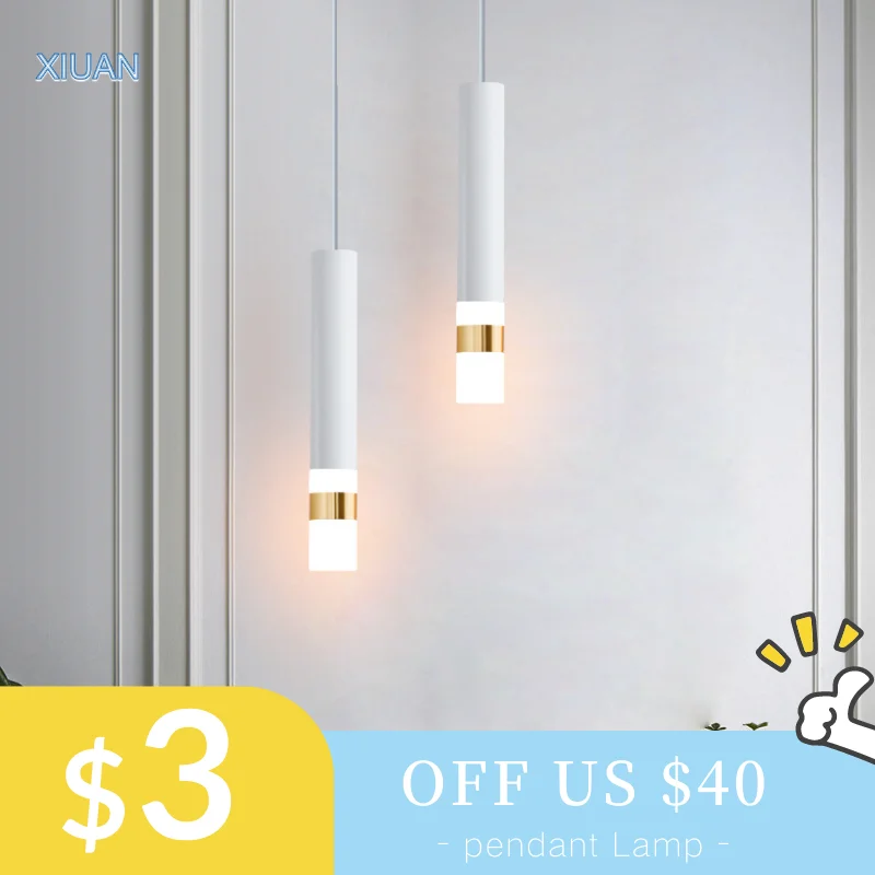 Modern Art Gold Pendant Lamp For Bedroom Bedside Lighting Ac 220v Long ...