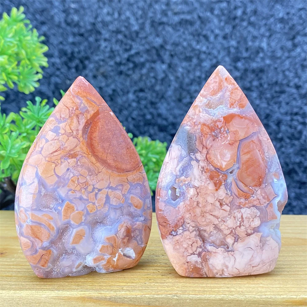 Natural Rare Pink Agate Geode Crystal Ornaments Hand Polished Cured ...