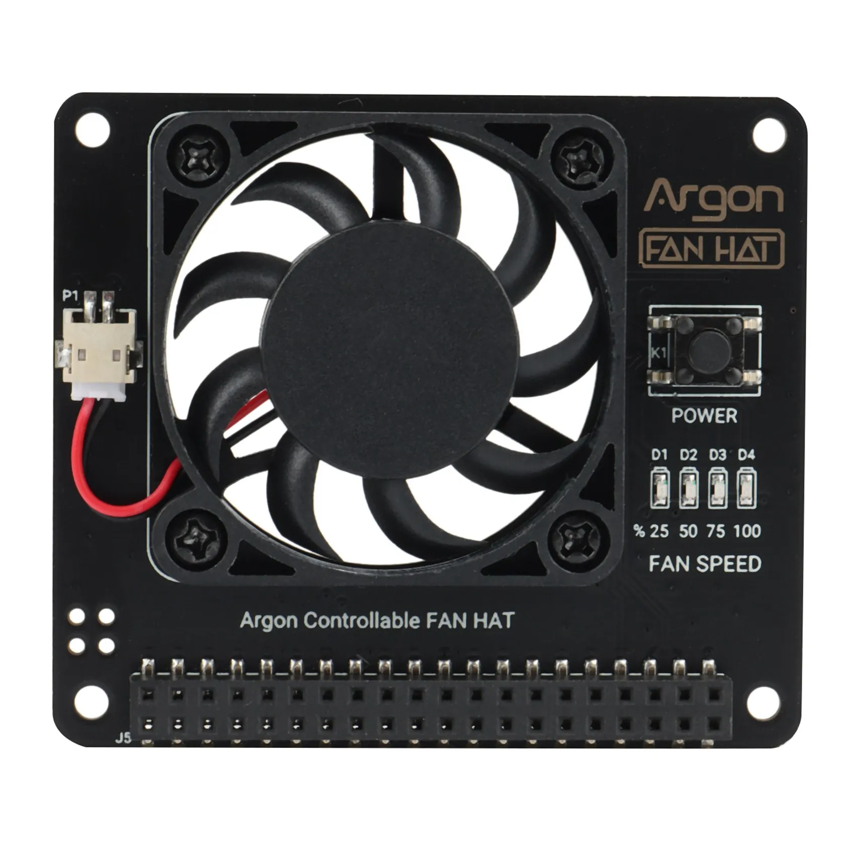 ARGON-Fan-Hat-for-Raspberry-Pi-4-GPIO-Expansion-Board-with-Cooling-Fan ...