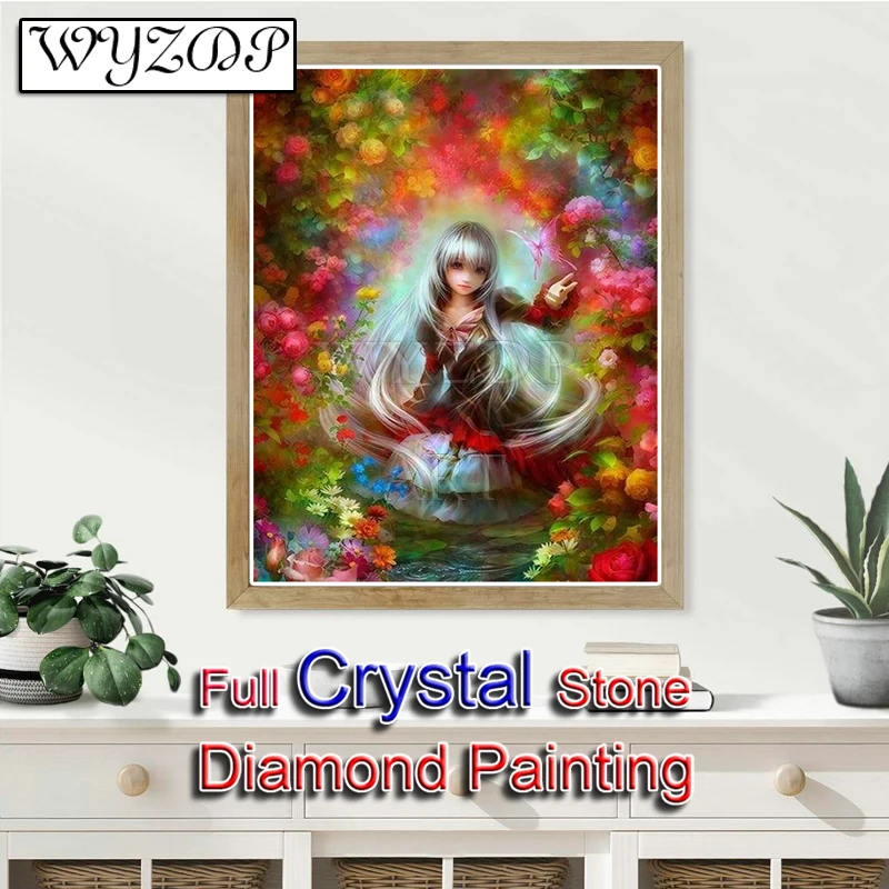 5D-DIY-Crystal-Diamond-Painting-Cartoon-Girl-Full-Square-Mosaic ...