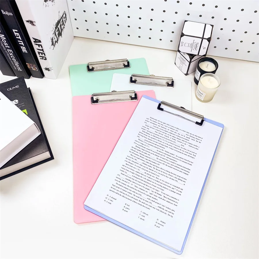A4 Morandi Writing Pad Folder Splint Clip Paper Clamp Office Supplies ...