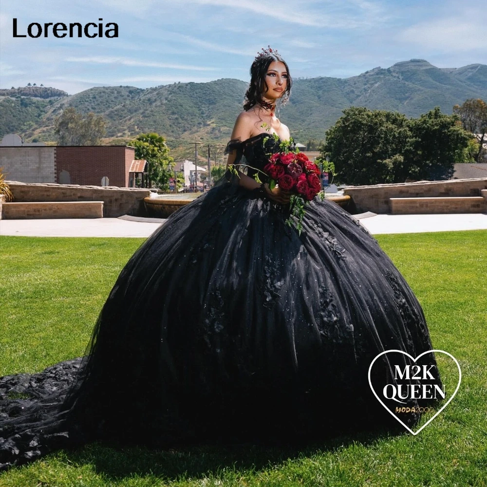 Lorencia-Princess-Black-Quinceanera-Dress-Ball-Gown-Lace-Applique ...