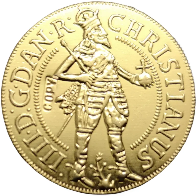 1644 Denmark 1 Dukat-Christian IV Gold Copy Coin