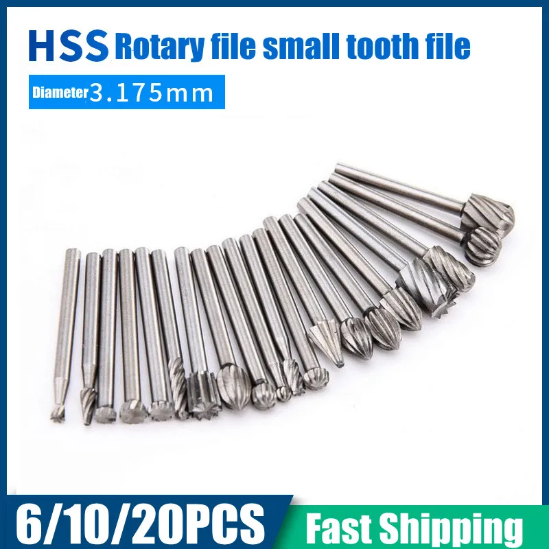 6-10-20pcs-HSS-Routing-Router-Drill-Bits-Set-for-Dremel-Carbide-Rotary ...