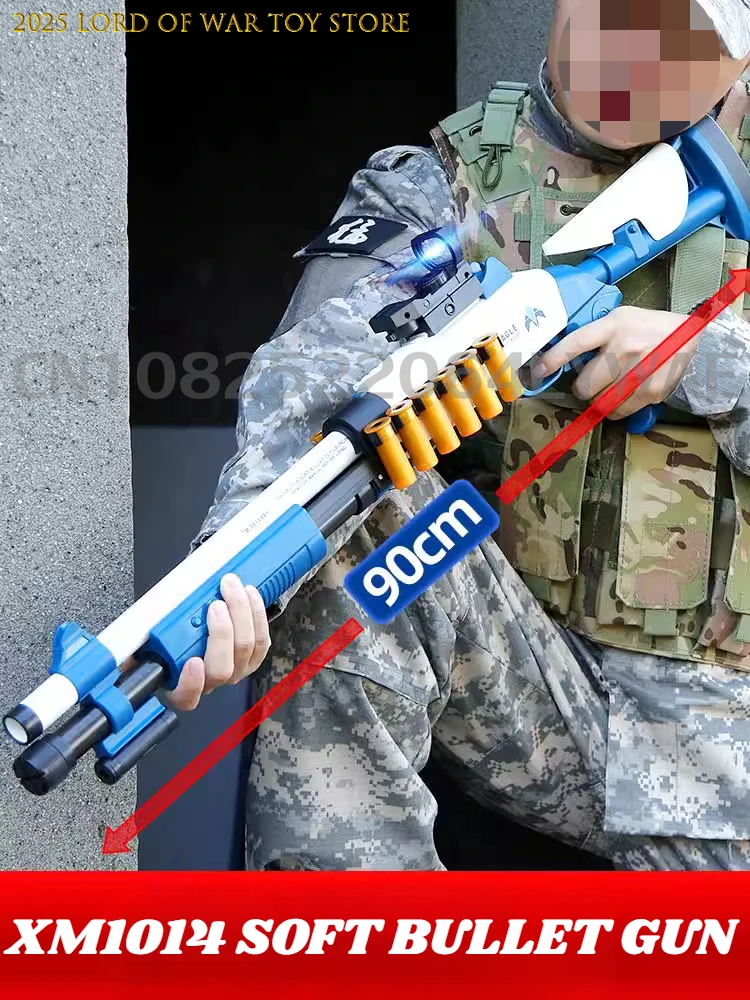 XM1014 Soft Bullet Shell Ejection Toy Gun Model Manual Airsoft Rifle ...