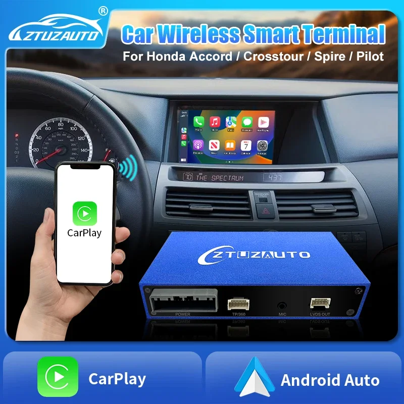 Wireless Better Carplay Android Auto For Honda Accord/Crosstour/Spirior ...