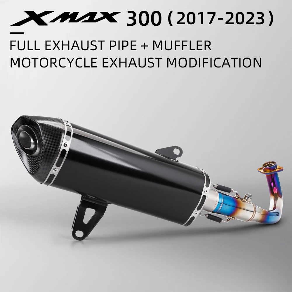 For-xmax300-xmax-300-Full-Motorcycle-Exhaust-muffler-styem-Front ...