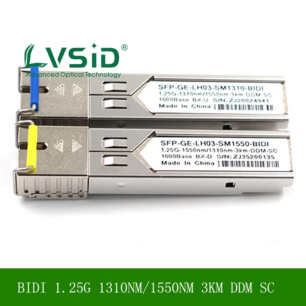 BIDI 1.25G-1550NM/1310NM-3KM-DDM-SC COMPATIBLE ZTE/HUAWEI/H3C/RUIJIE/DLINK/TPLINK 1PAIR OPTICAL ...