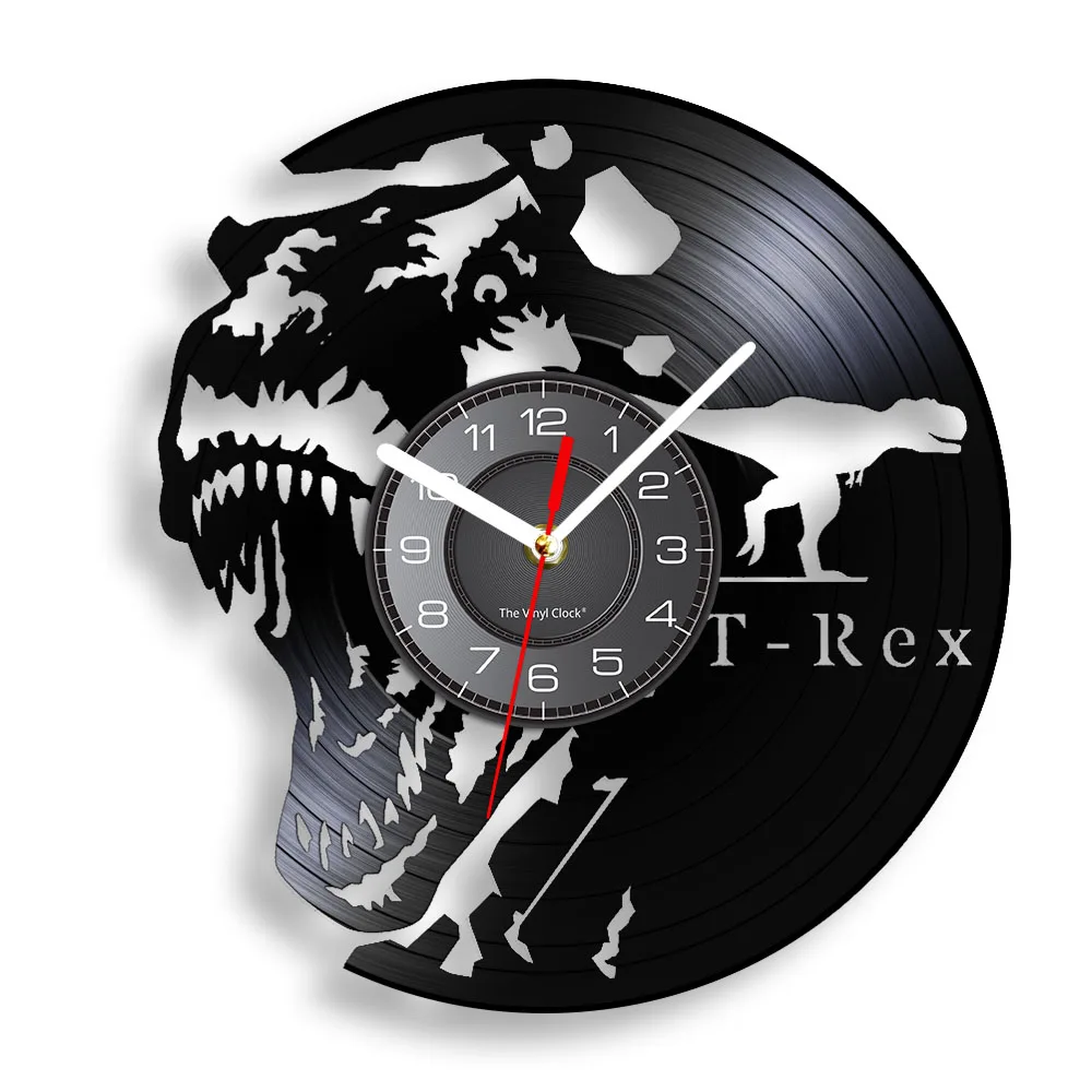 Jurassic-Period-T-Rex-Vinyl-Record-Wall-Clock-For-Kids-Room-Theropod ...