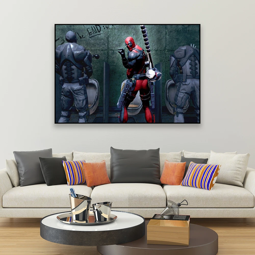 Disney-Bathroom-Decor-Funny-Deadpool-Superhero-Movie-Poster-Canvas ...
