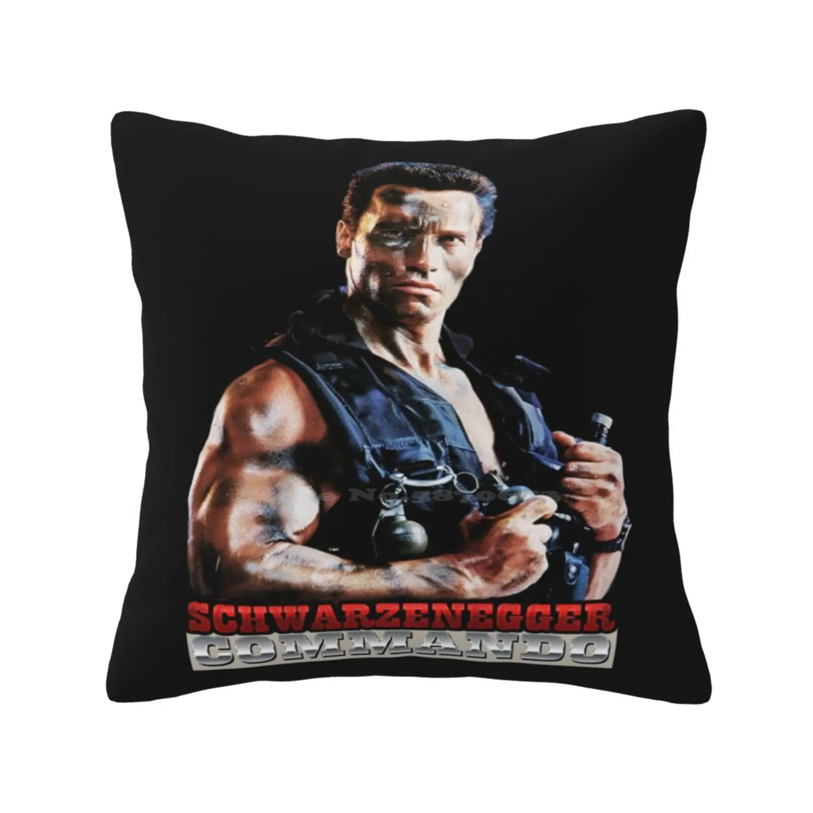 Arnold-Schwarzenegger-Commando-Funny-Cute-Decor-Square-Pillowcase ...