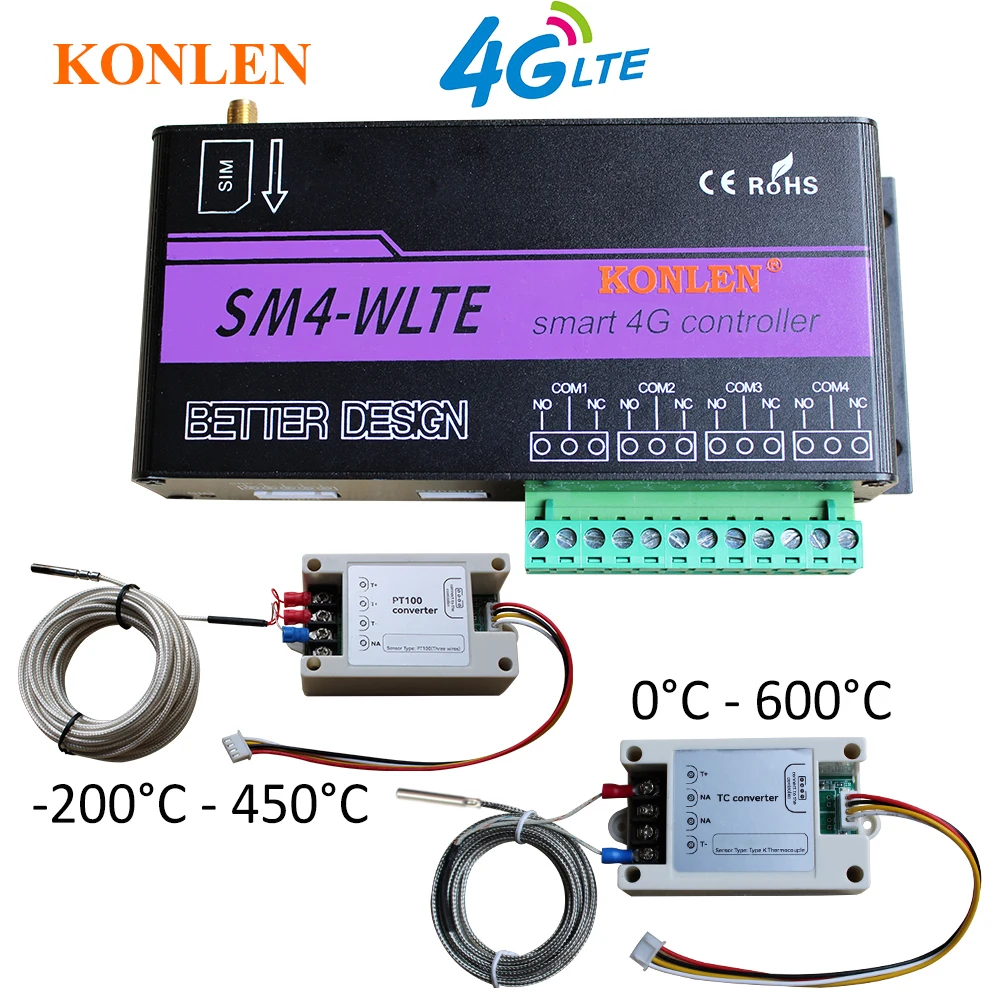 SM4-4G-PT100-Temperature-Sensor-GSM-Controller-Boiler-Thermostat ...