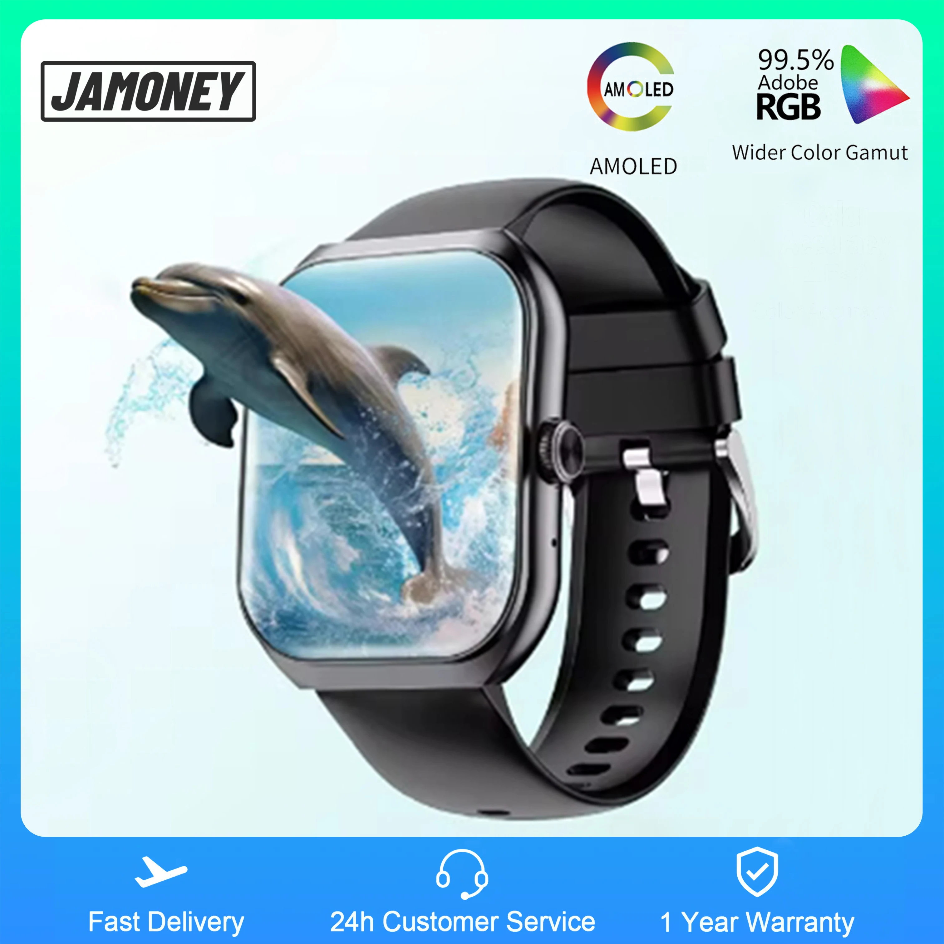 2024-AMOLED-Smartwatch-Bluetooth-Call-Heart-Rate-Monitoring-100-Sport-Mode-IP68-Waterproof-Men-S ...