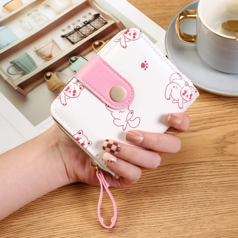 Japanese-Cute-Kitten-Ladies-Short-Wallets-Student-Card-Holder-Bag-with ...