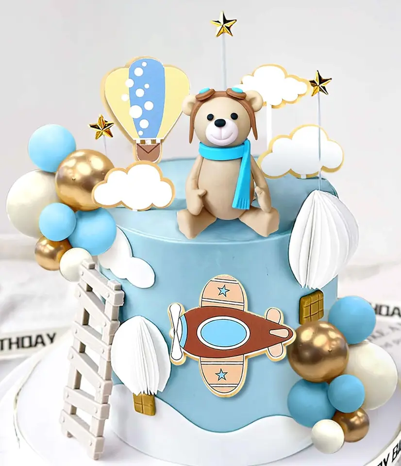 Baby Pilot Cake Topper Airplane Cake Topper Pilot Baby Shower Decorati