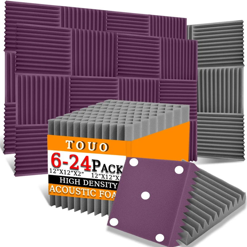 TOUO-Panel-absorbente-de-sonido-para-estudio-paquete-de-6-a-24-espuma ...