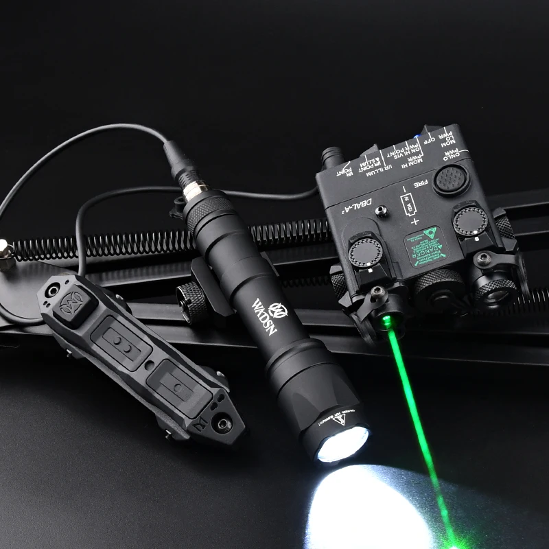 WADSN Tactical DBAL A2 Green Laser Fully Functional Version+M600C Flashlight+Double Control ...