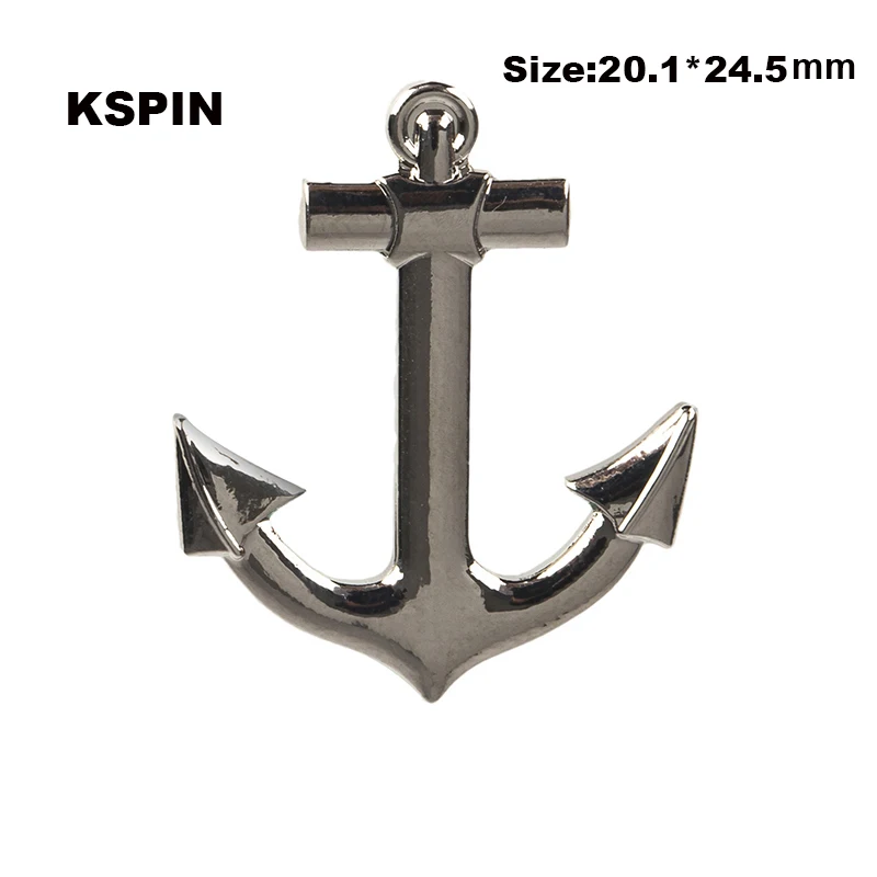 Insignias-de-Metal-de-ancla-para-ropa-bonitos-iconos-de-dibujos ...