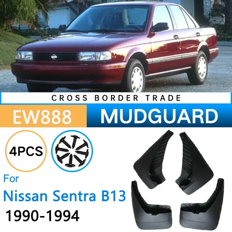 4x Car Mudguards for Nissan Sentra Sunny B13 1990 1991 1992 1993 1994 ...