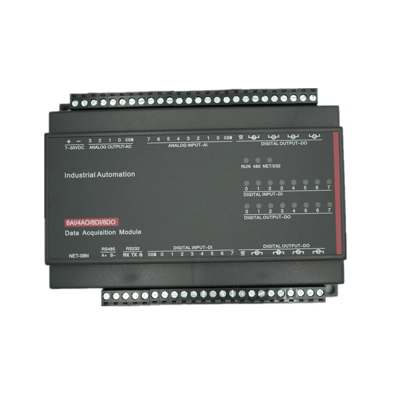 8AI Analog Input 4AO Analog Output 8DI Switch Input 8DO Relay Ethernet IO Module RS485 RS232 ...