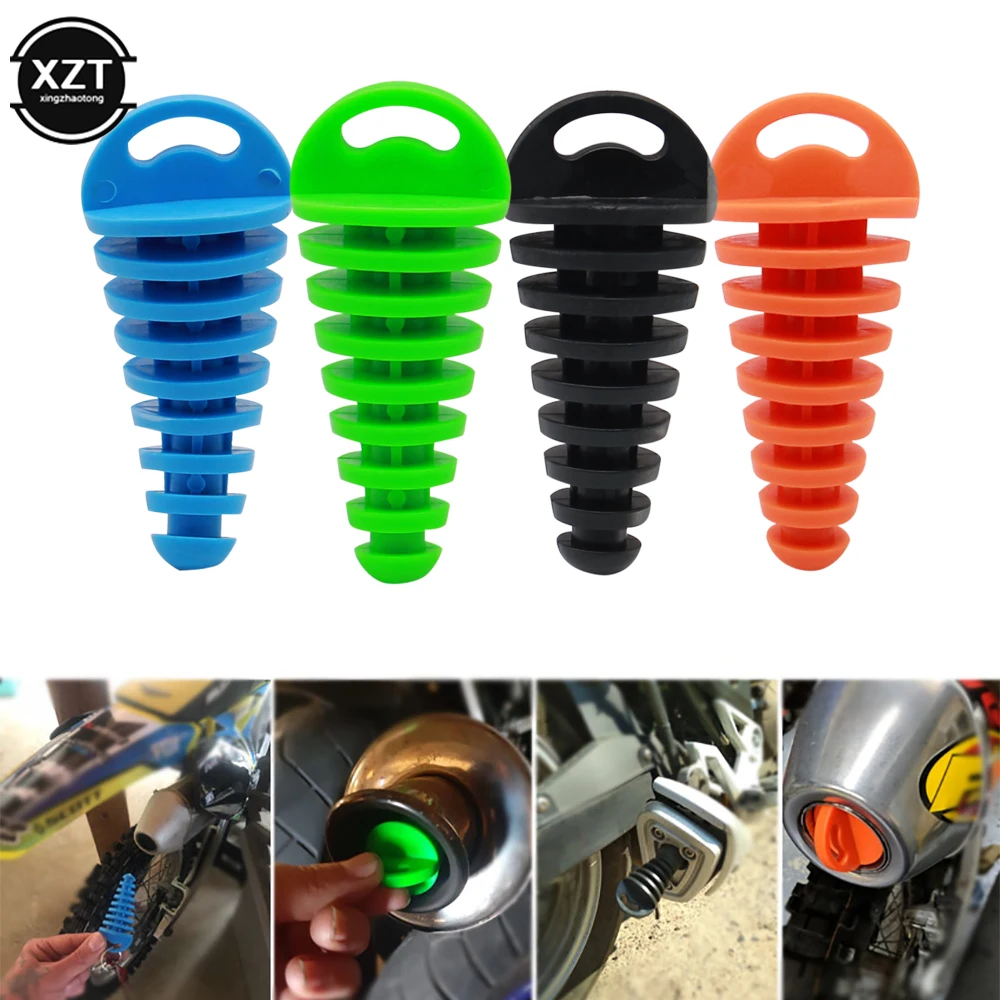 Silicone-Motorcycle-Exhaust-Pipe-Air-bleeder-Plug-Motocross-Tailpipe ...
