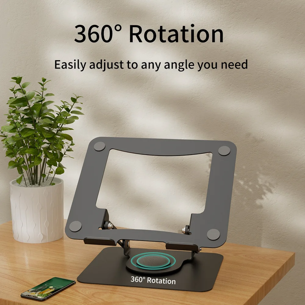 360-Degree-Metal-Laptop-Folding-Stand-Phablet-Desktop-Lift-Increase ...