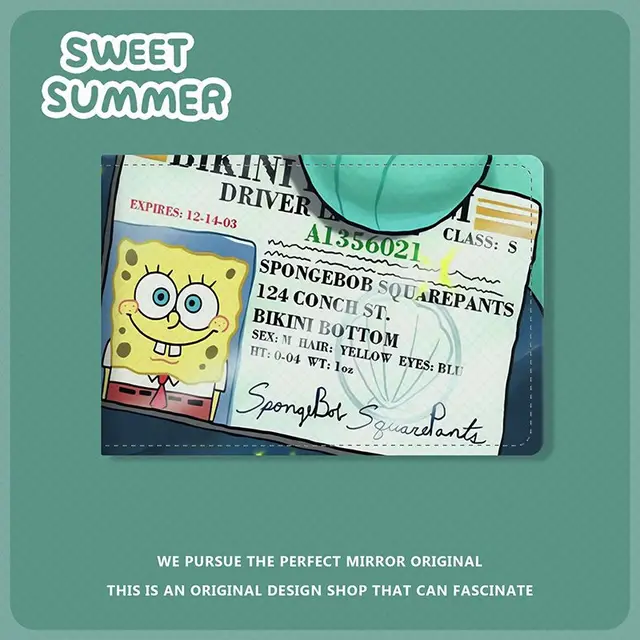 Spongebobs Patrick Star Cartoon Protective Leather Case for Car Driver ...