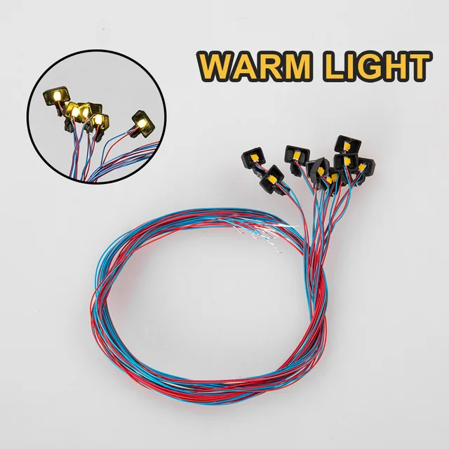 12pcs Ho 1:87 Scale Spotlight Model Outdoor Billboard Lamp Architecture ...