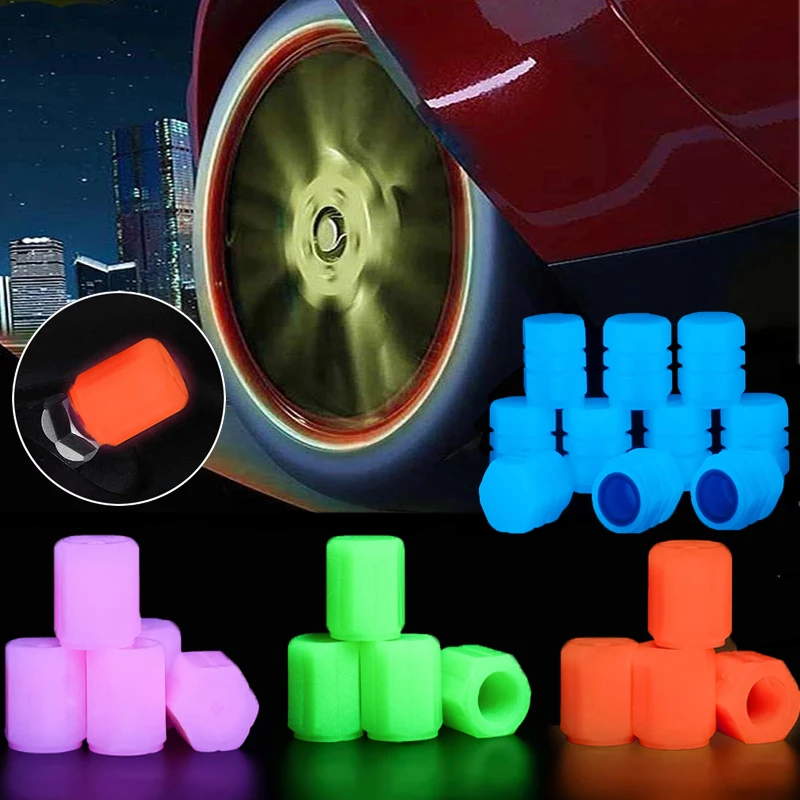 New-Red-Luminous-Tire-Valve-Cap-Car-Motorcycle-Bike-Universal-Wheel ...