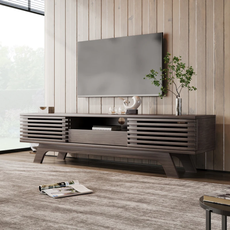 TV cabinet with one drawer and two doors, TV furniture, TV panel, TV ...