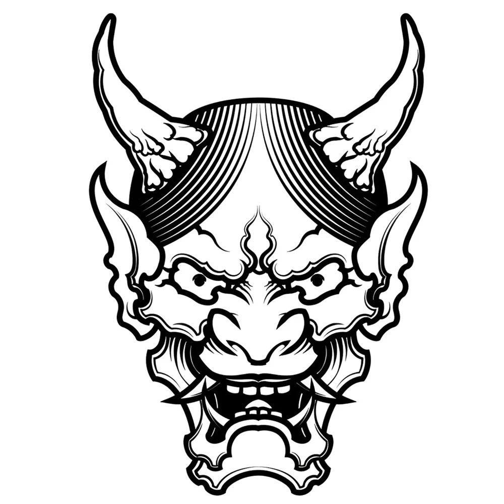 Japanese-Devil-Hannya-Mask-JDM-Car-Stickers-Decals-Personality-Tuning ...