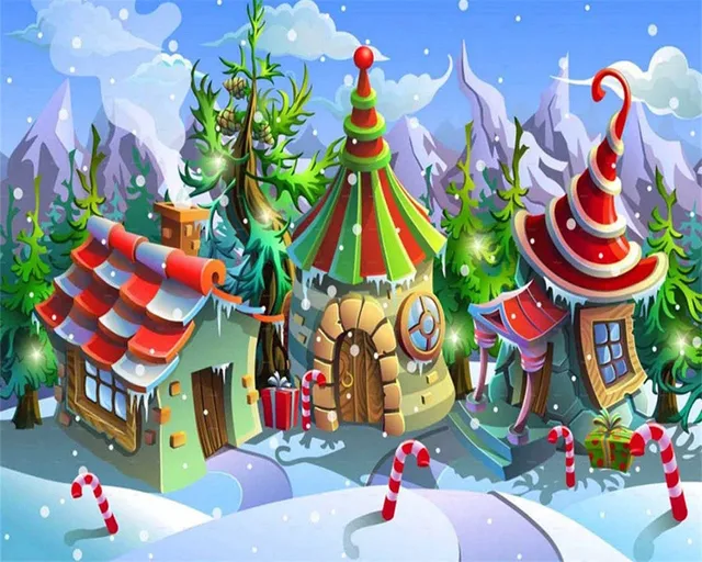 Festive Christmas paint by numbers kits