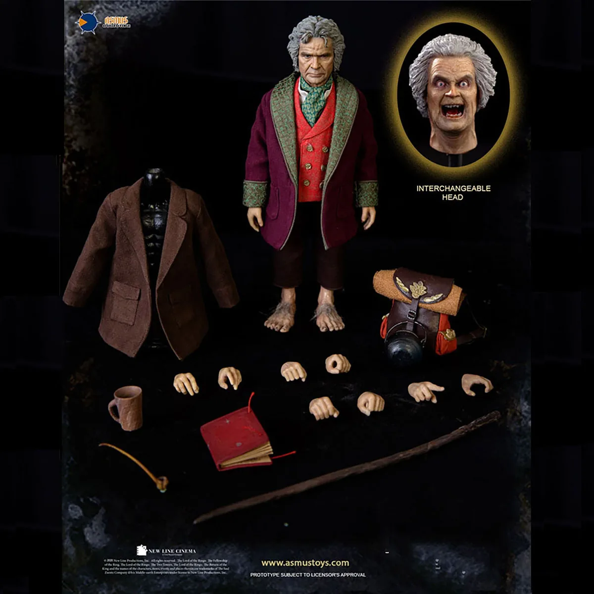 Original Asmus Toys 1/6 LoTR31 Bilbo Baggins Elderly Soldier Figure ...