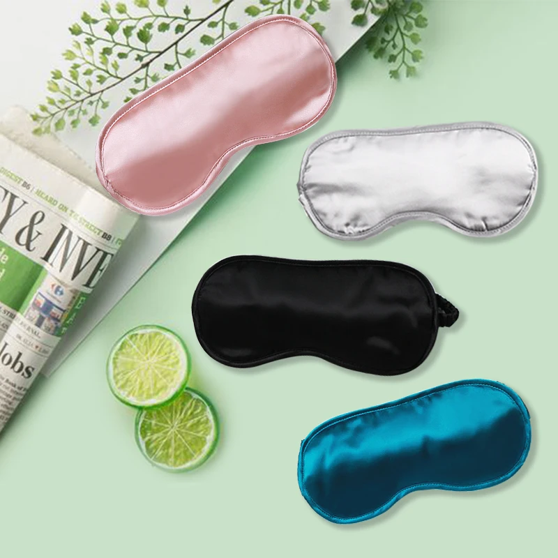 100-Silk-Eye-Patch-Shading-Sleep-Eye-Mask-Eyepatch-Travel-Relax-Cover ...