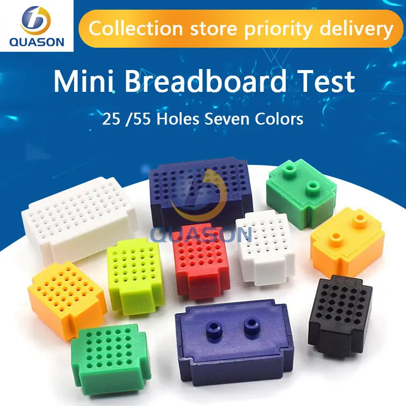 7Pcs-lot-25-55-Tie-point-Mini-Breadboard-Solderless-Prototype-Test ...